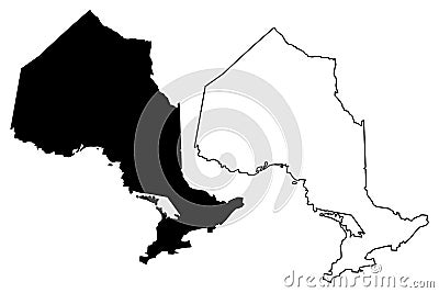 Ontario Canada Map Vector | CartoonDealer.com #124190242