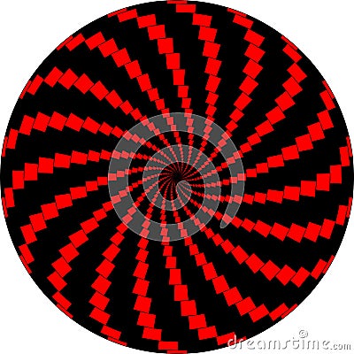 Op Art Rotating Windmills Red And Black Stock Photography - Image: 5365602