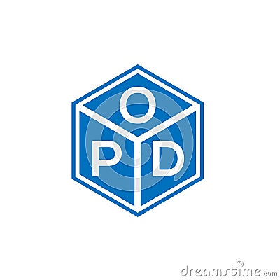 OPD Letter Logo Design On Black Background. OPD Creative Initials ...