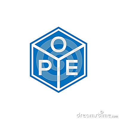 OPE Letter Logo Design On Black Background. OPE Creative Initials ...