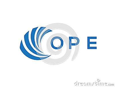 OPE Letter Logo Design On White Background. OPE Creative Circle Letter ...