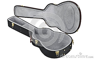 Open Black Guitar Case Container Stock Photography | CartoonDealer.com ...