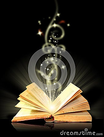 Open Book Magic Royalty Free Stock Photos - Image: 7557218