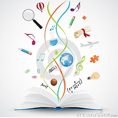 Open Book With Science Icon Stock Vector - Image: 40862342
