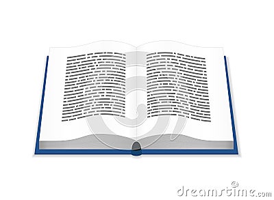 Open Book With Text On White Stock Illustration - Image: 68279813