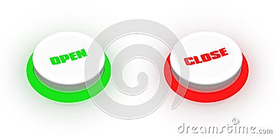 Open/close Buttons Royalty Free Stock Images - Image: 2288699