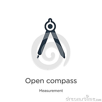 Open Compass Icon Vector. Trendy Flat Open Compass Icon From ...