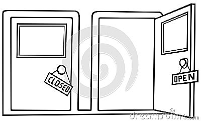 Open En Dichte Deur Royalty-vrije Stock Fotografie - Afbeelding: 18047257