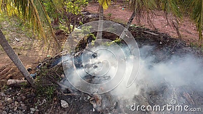 Open Fire with Smoke Release Stock Footage - Video of earth, open ...