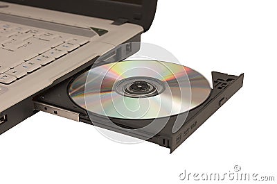 Open Laptop CD Drive Stock Image - Image: 7803361