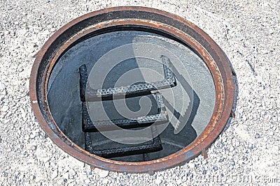 Open Manhole Without Cover Stock Photography | CartoonDealer.com #59898020