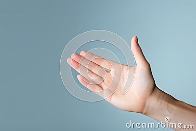 Open Palm In Presenting Gesture Forms A Compelling Advertising ...