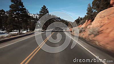 Open road POV stock video. Video of view, landscape - 257818161