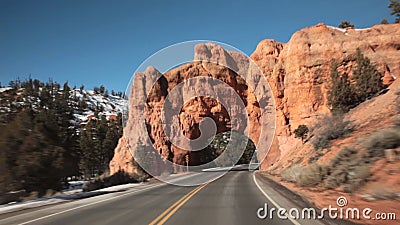 Open road POV stock video. Video of point, landscape - 257818281