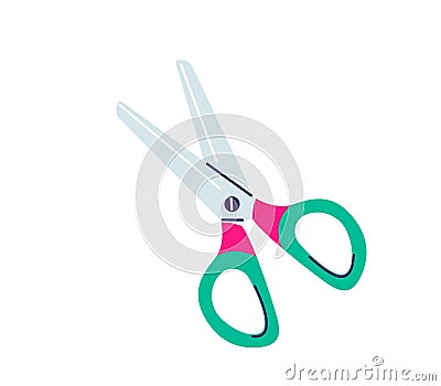 Open Scissor Vector Illustration Isolated On White Background ...
