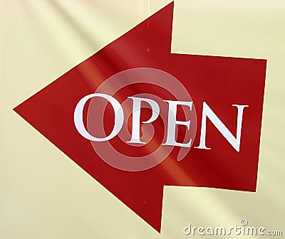 Open Sign With Arrow Royalty Free Stock Photo - Image: 21591105