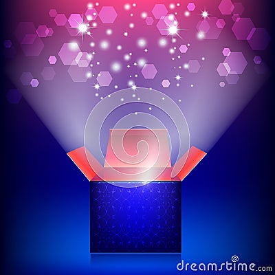 Open Surprise Box. Cartoon Vector | CartoonDealer.com #34615225