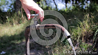 Open the tap water stock video. Video of pipe, hands - 57718285