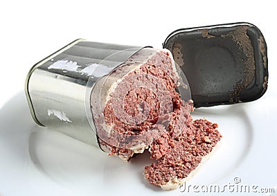 Open Tin Of Corned Beef Stock Photography - Image: 12848252