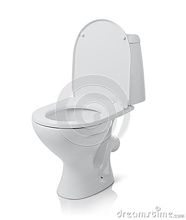 Open Toilet Bowl. File Contains A Path To Isolation. Royalty-Free Stock ...