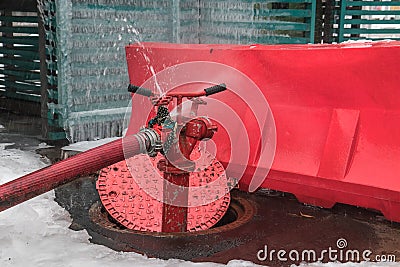 Open Water Intake Well And Fire Hydrant Royalty-Free Stock Photo ...