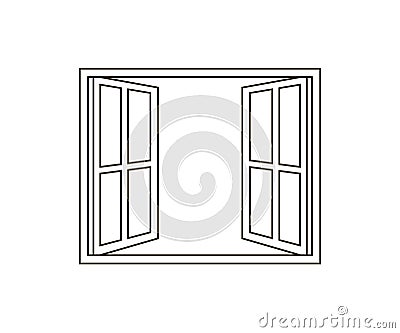 Open Window Icon Cartoon Vector | CartoonDealer.com #85406219