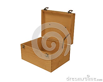 Open Wooden Box With Hinge Royalty Free Stock Photo - Image: 2783085