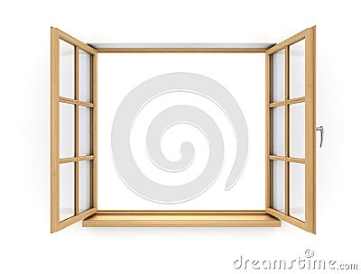 Open Wooden Window Stock Image | CartoonDealer.com #83319133