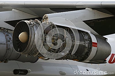 Opened Aircraft Engine D-30KP-2 Royalty Free Stock Images - Image: 6087889