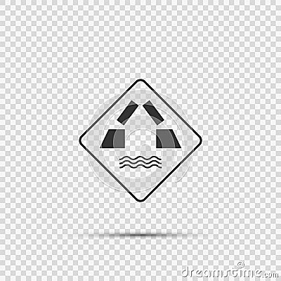Symbol Opening Bridge Sign On Transparent Background Cartoon Vector ...