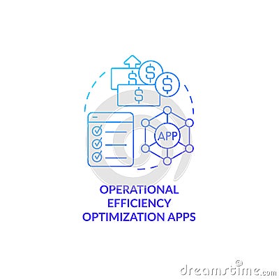 Operational Efficiency Blue Gradient Concept Icons Cartoon Vector ...