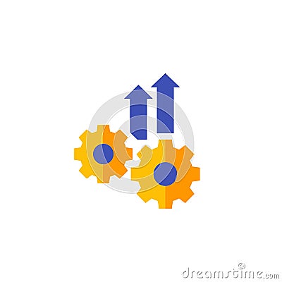 Operational Excellence, Efficiency Icon Cartoon Vector | CartoonDealer ...