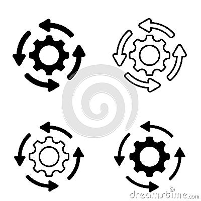 Operations Icon Vector. Workflow Illustration Sign. Work Flow Symbol ...