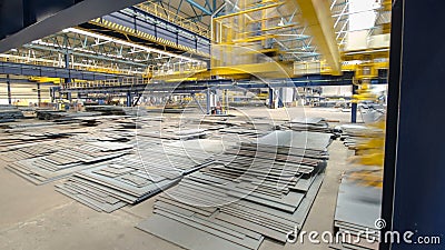 The Operator Lifting Device Timelapse Hyperlapse, Lift Loads Using ...