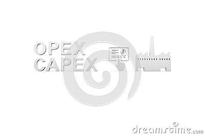 OPEX CAPEX Concept White Background 3d Royalty-Free Illustration ...