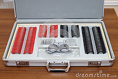 Ophthalmic test lens kit stock photo. Image of test - 178784970