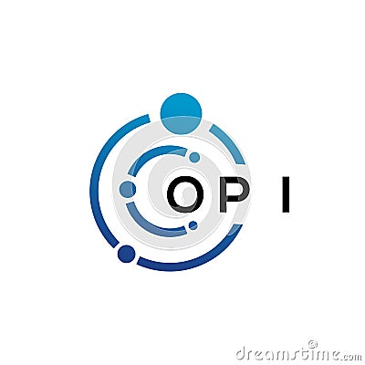 OPI Letter Technology Logo Design On White Background. OPI Creative ...