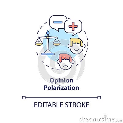Opinion Polarization Concept Icon Vector Illustration | CartoonDealer ...