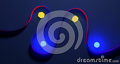 Opposite Different Geometric Shapes Representing Separation Stock ...