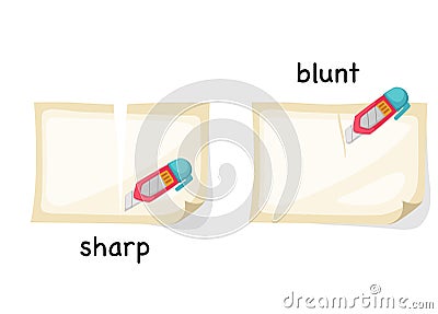 Opposite Sharp And Blunt Cartoon Vector | CartoonDealer.com #118913487