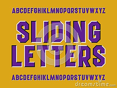 Optical Illusion Alphabet Of Sliding Letters Cartoon Vector ...