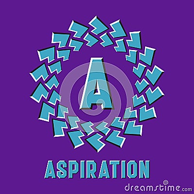 Optical Illusion Aspiration Logo In Round Moving Frame Vector ...