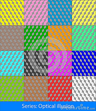Optical Illusions: Cubes Cartoon Vector | CartoonDealer.com #70238931