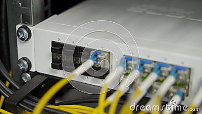 Optical Server and Router of the Data Center Server Room. Network ...