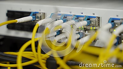 Optical Server and Router of the Data Center Server Room. Network ...