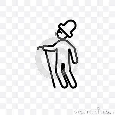 Optimistic Human Vector Linear Icon Isolated On Transparent Background ...