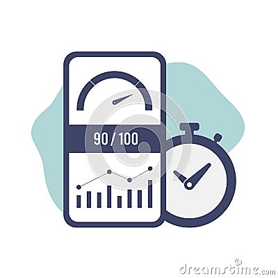 Optimize Website Performance With Core Web Vitals - Vector Icon Depicting Growing Chart ...