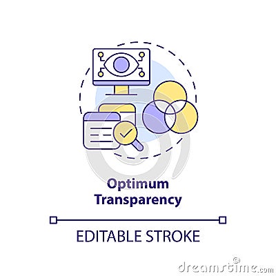 Optimum Transparency Concept Icon Cartoon Vector | CartoonDealer.com ...