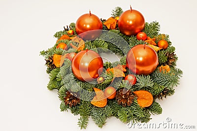 Orange Advent Wreath Royalty Free Stock Images - Image: 17271189