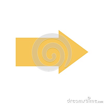 Orange Arrow Basic 2d Shapes Isolated, 2d Shape Symbol Arrow Vector ...